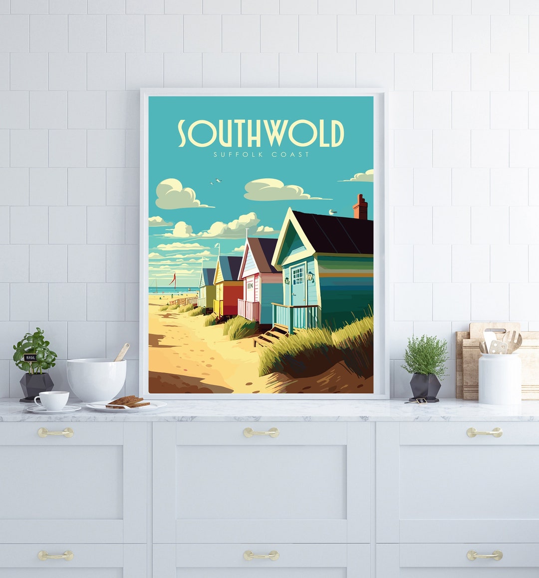 Southwold Poster, Southwold Suffolk, Suffolk Wall Art, Beach Poster ...