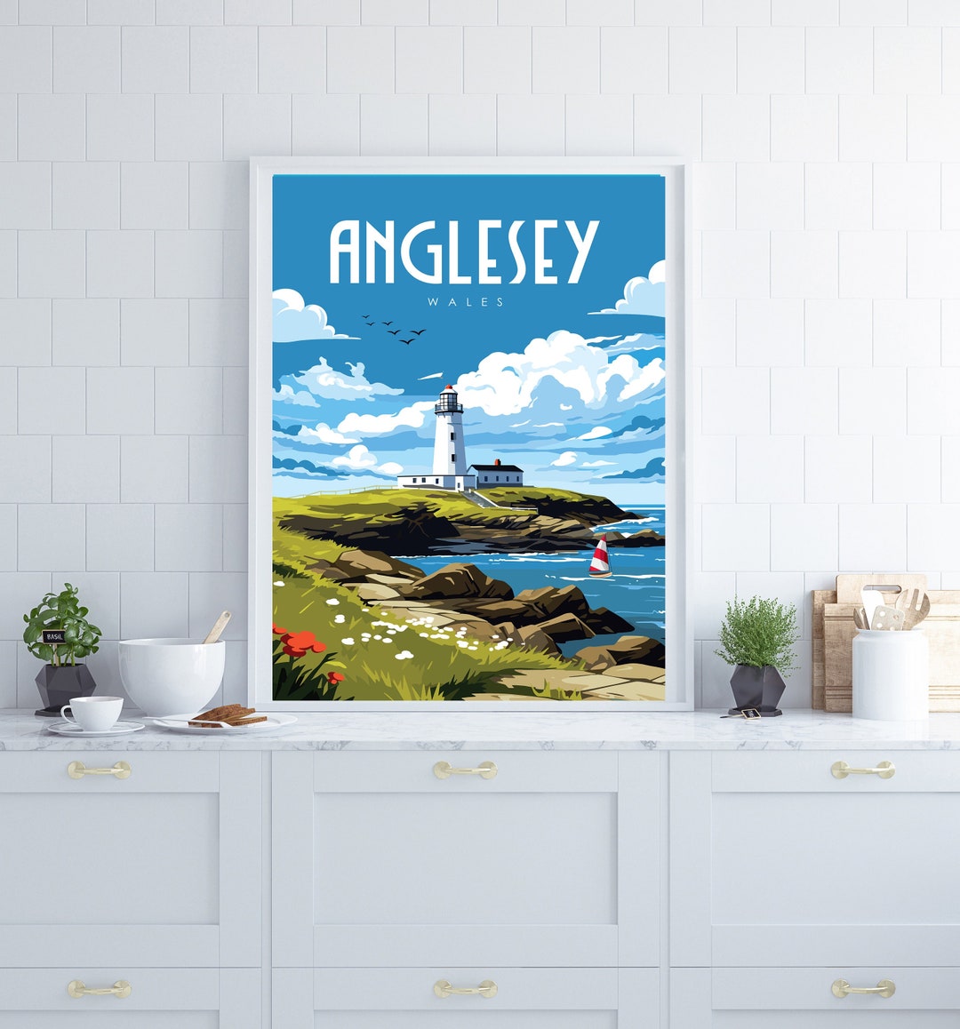 Anglesey Poster, Anglesey Wales, Anglesey Wall Art, Wales Wall Art ...