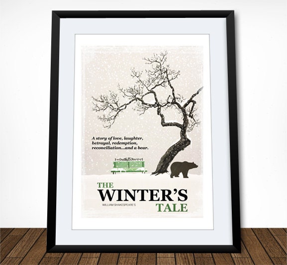 The Winters Tale Shakespeare Poster Literary Quote Literary - Etsy