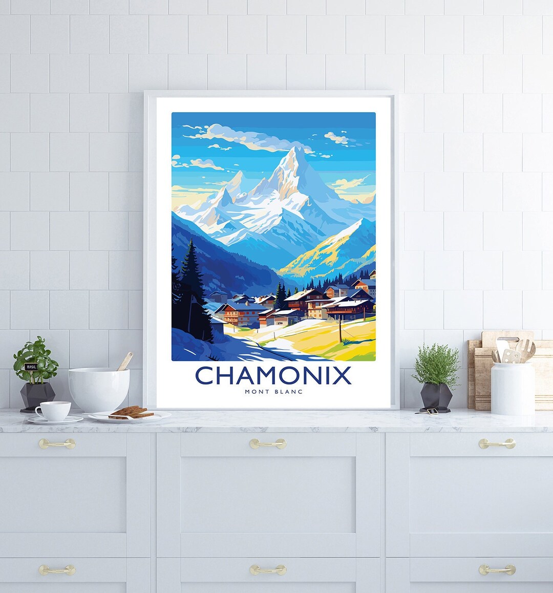 Chamonix Poster, Chamonix Mont Blanc Wall Art, Chamonix Wall Art ...