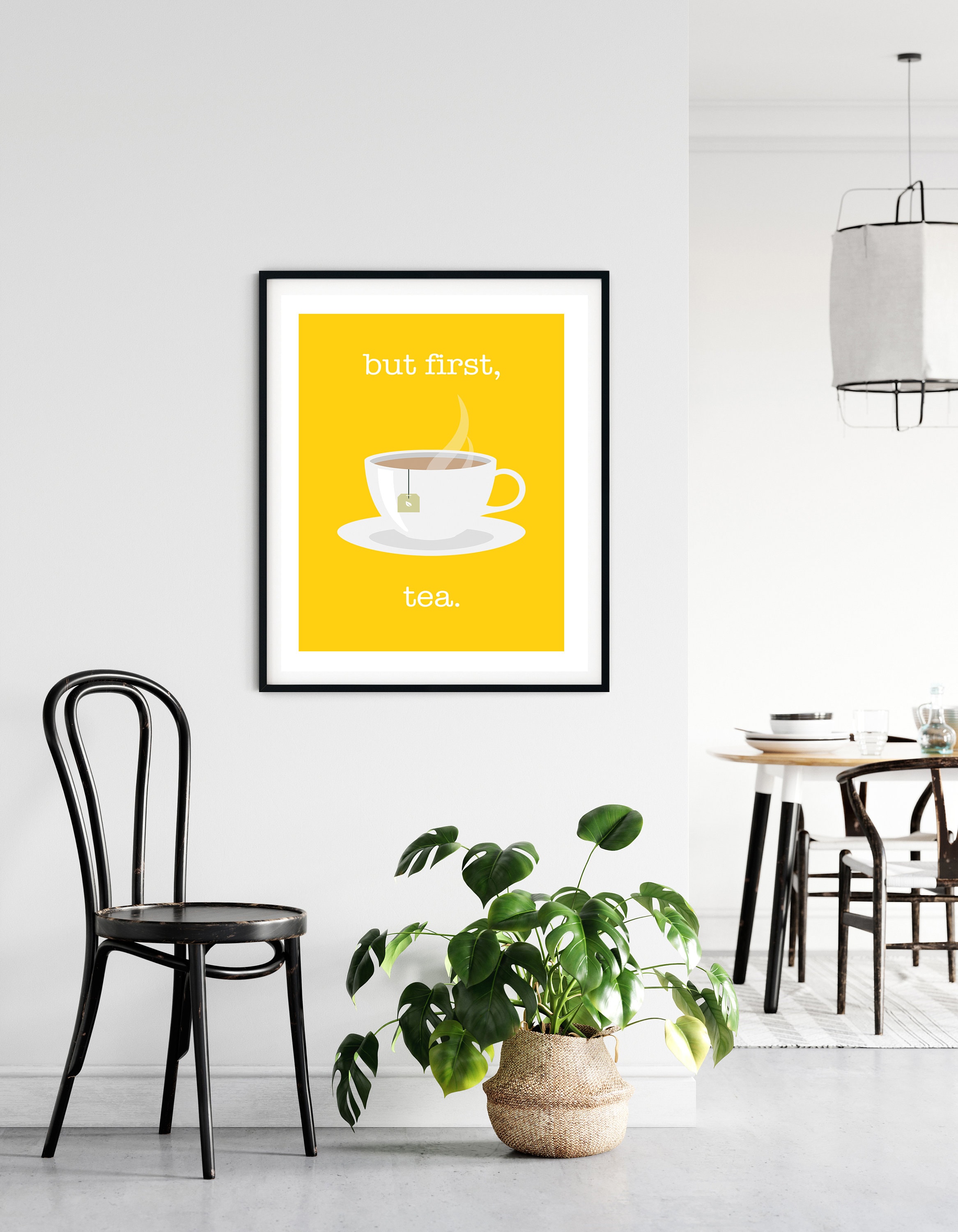 But First Tea Tea Poster Tea Quote Kitchen Print Breakfast | Etsy