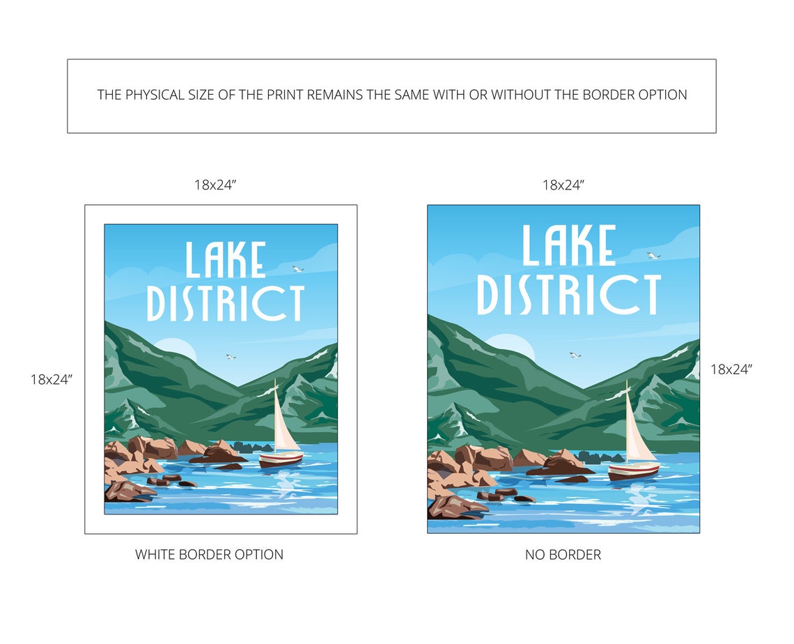 Lake District Poster, Lake District Wall Art, Lake District Print ...