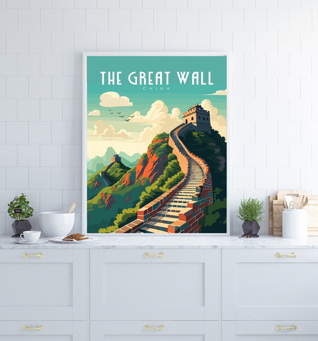 Great Wall of China Travel Poster, Great Wall of China Print, China Art ...