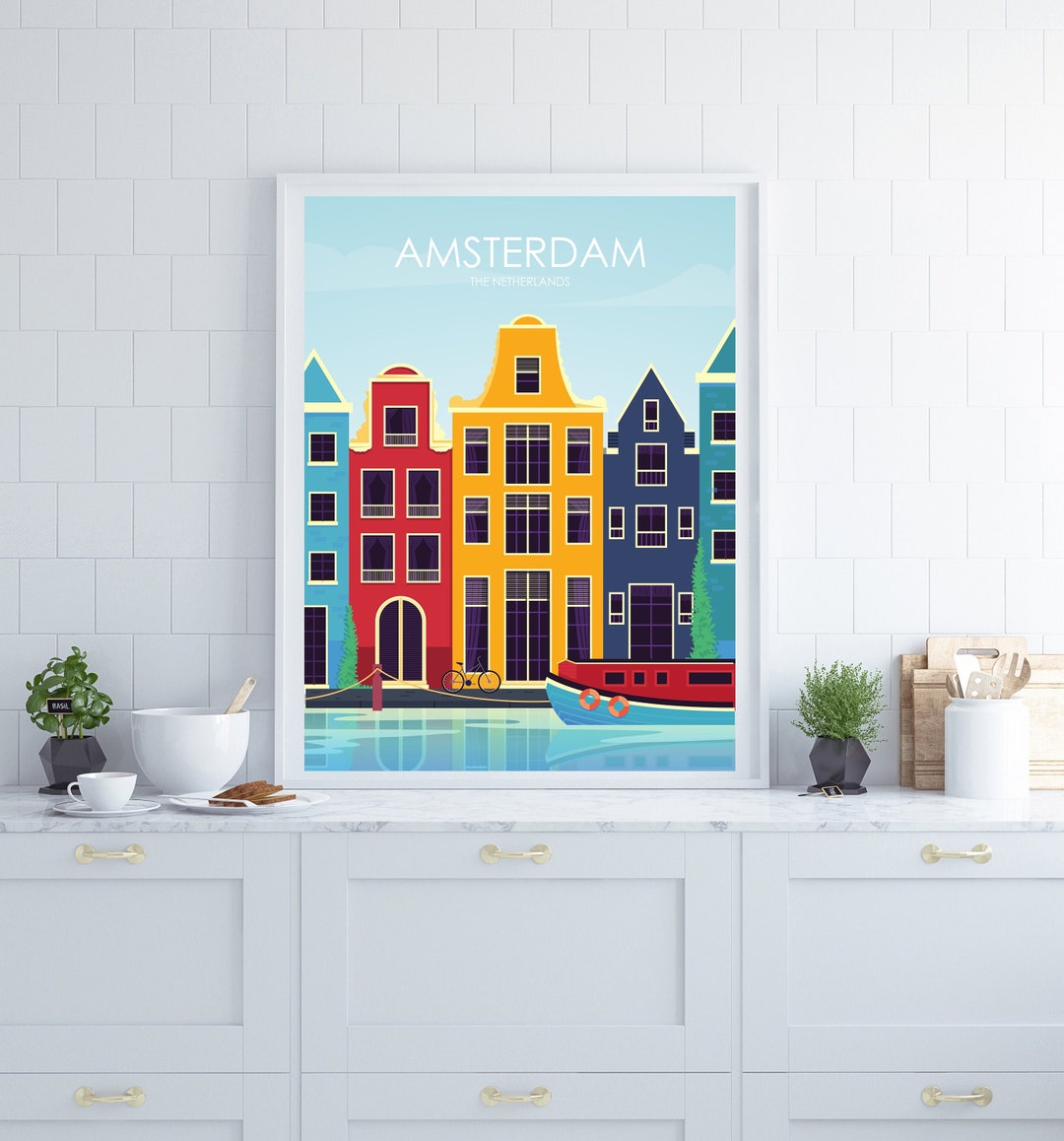 Amsterdam Travel Poster, Amsterdam Poster, Netherlands Poster, the ...