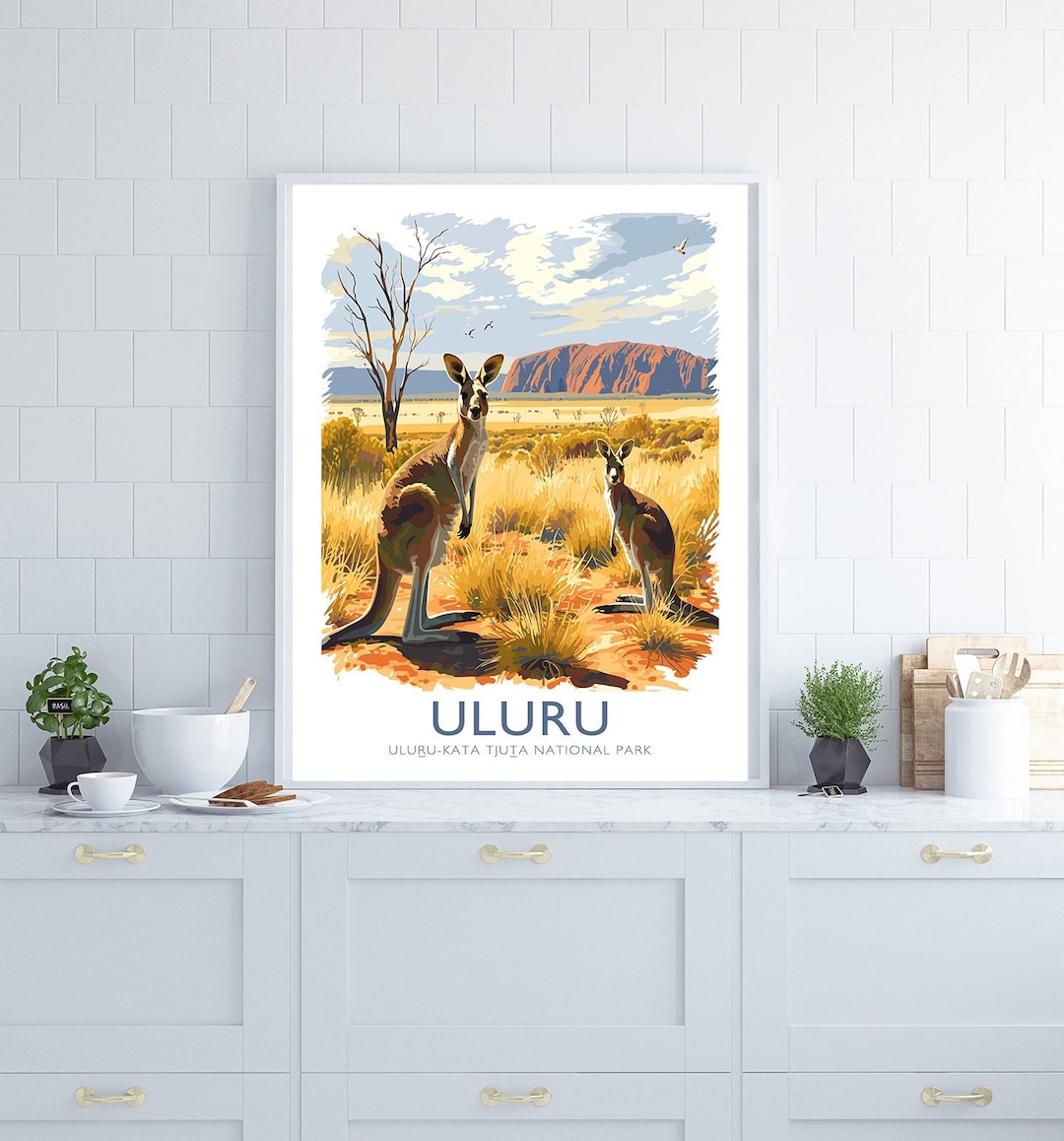 Uluru Travel Poster, Ayers Rock Travel Poster, Australia Wall Art ...