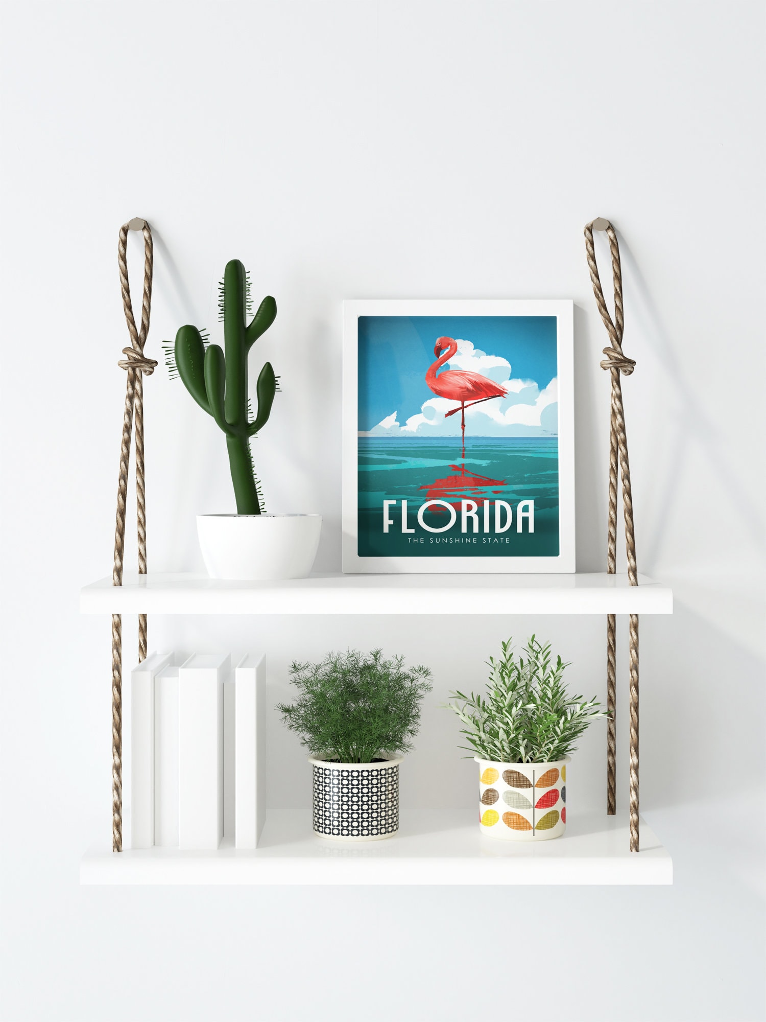 Florida Poster Florida Wall Art Retro Travel Poster Travel | Etsy