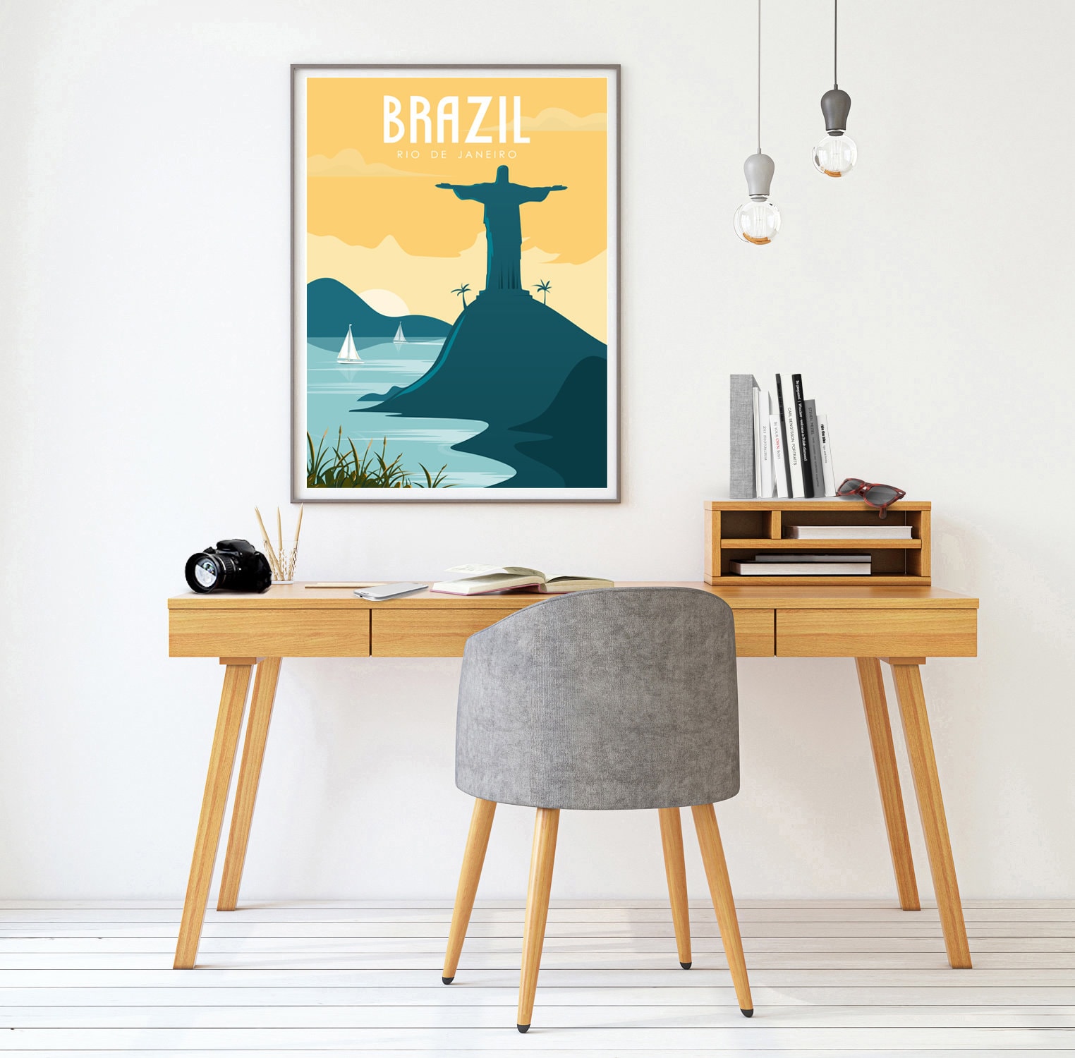 Brazil Travel Poster Brazil Wall Art Rio De Janeiro Poster | Etsy
