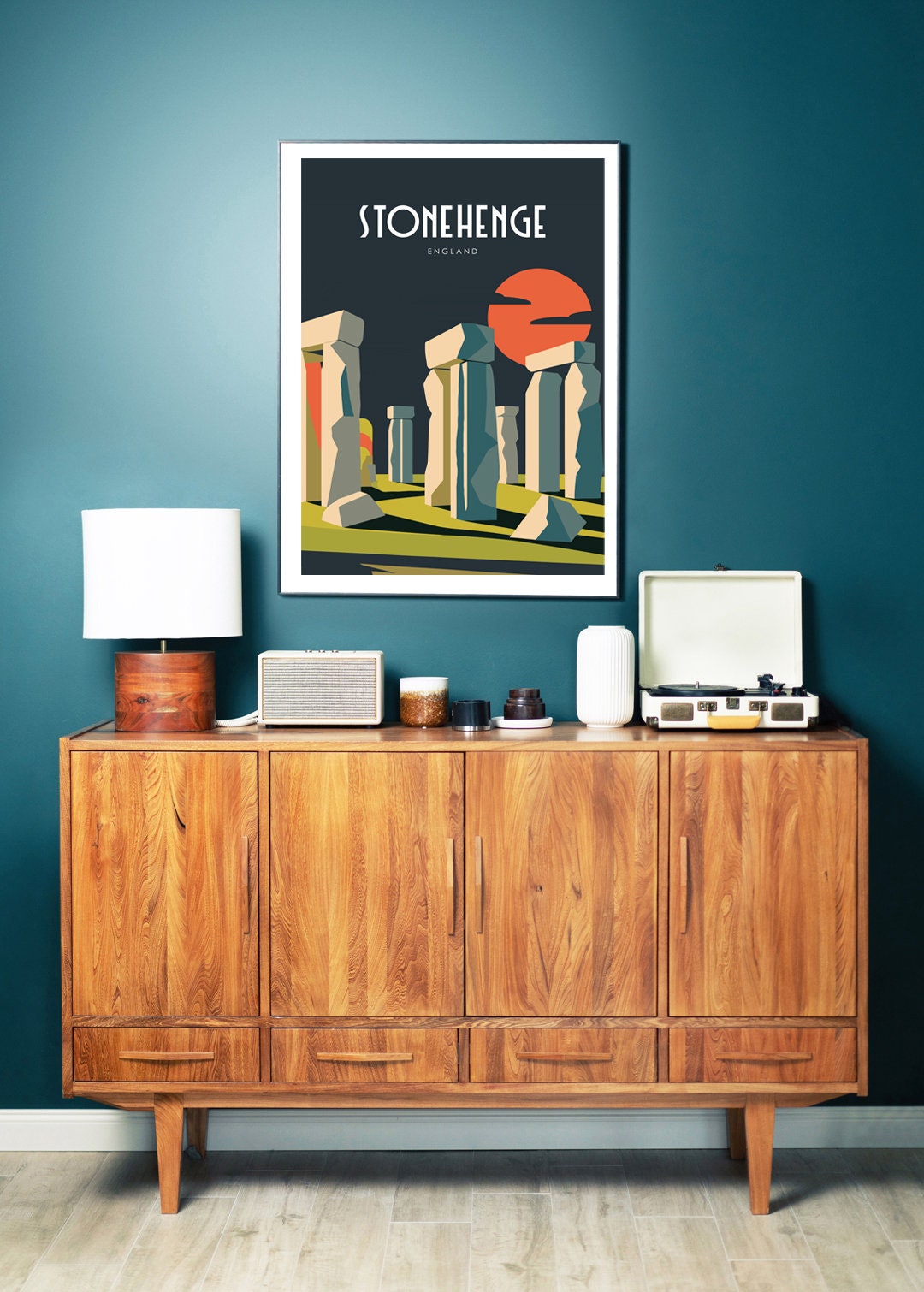 Stonehenge Poster, Mid Century Poster, Travel Poster, Travel Wall Art ...