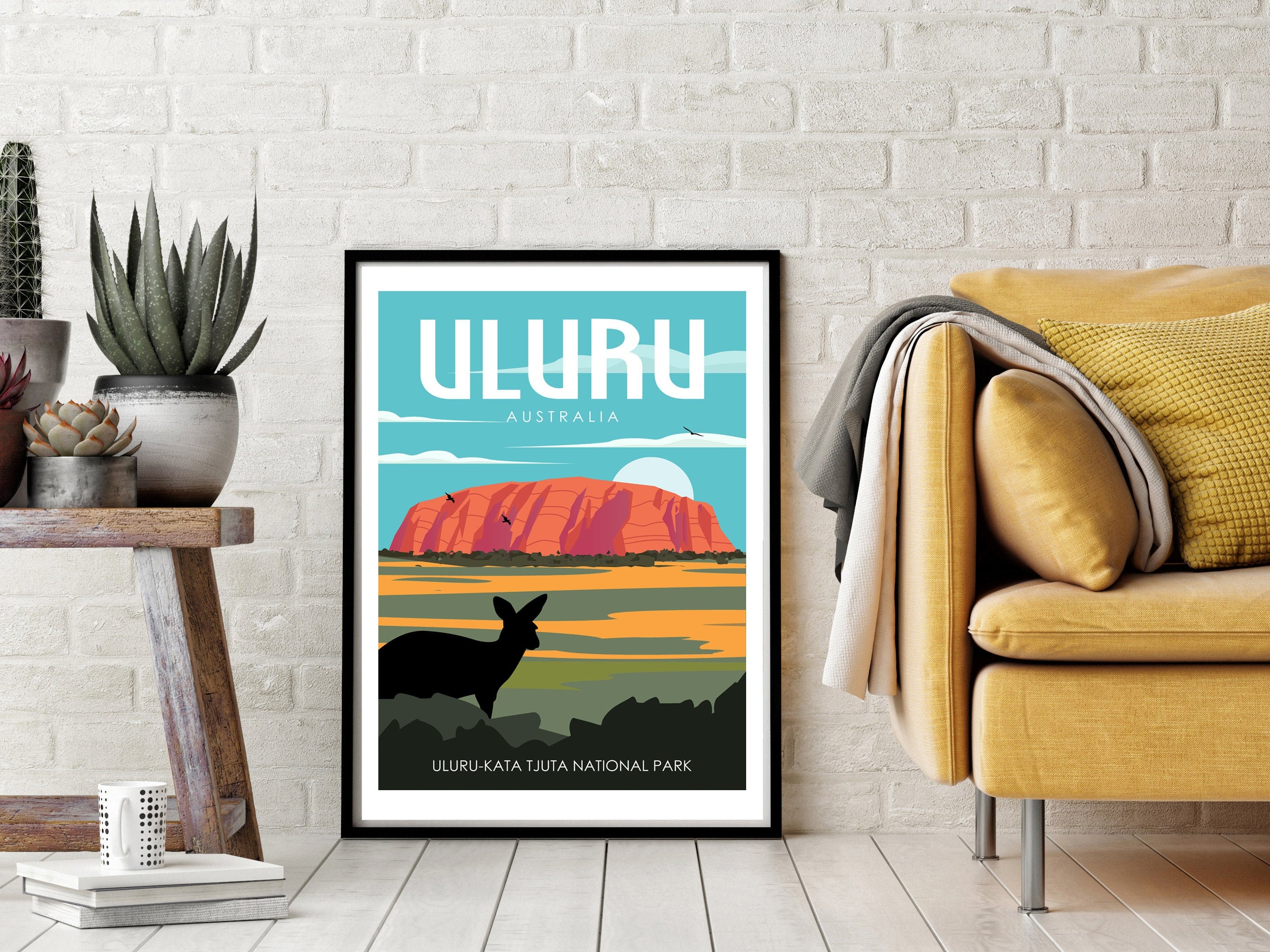 Uluru Travel Poster Ayers Rock Travel Poster Australia Wall | Etsy