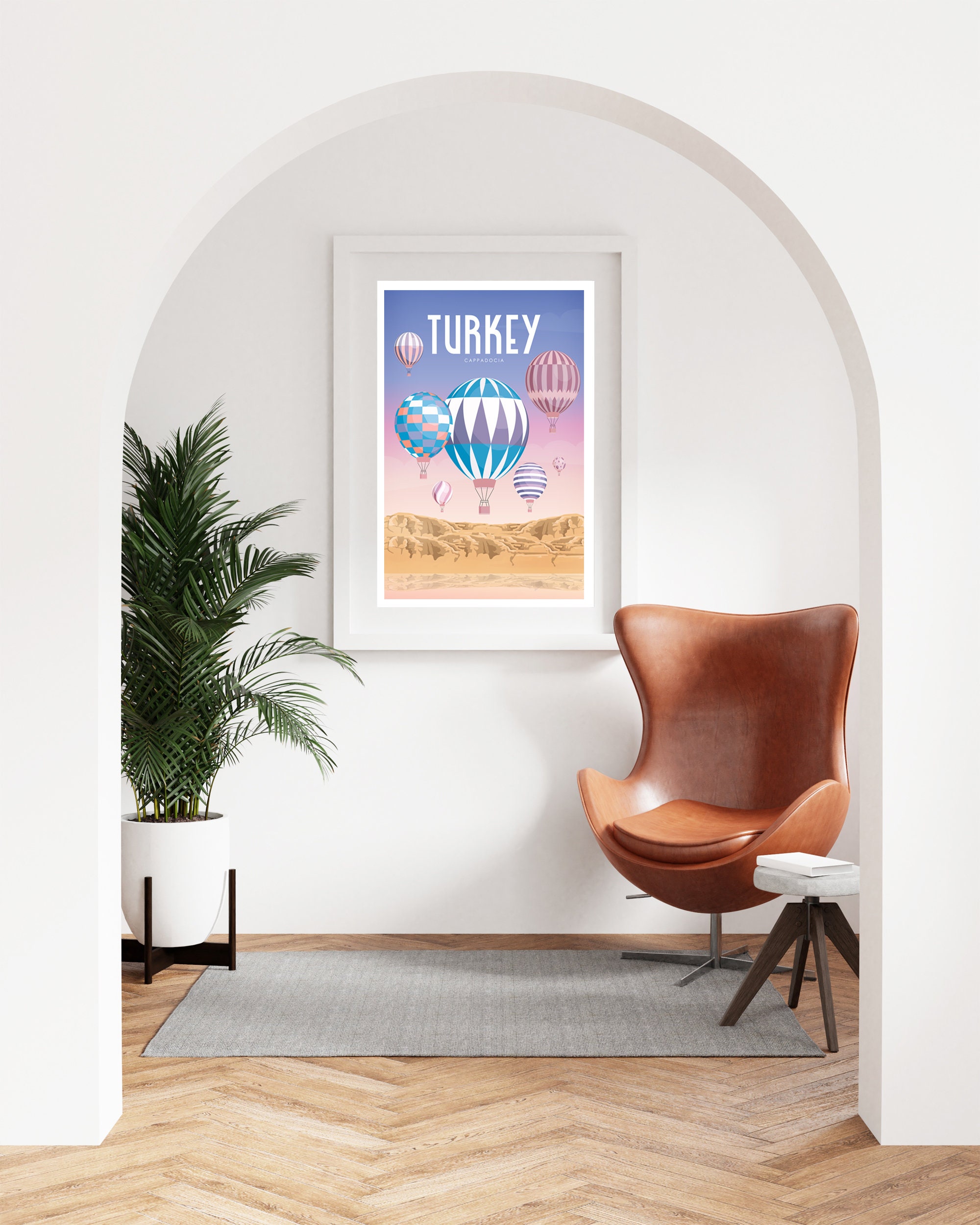 Turkey Poster Turkey Wall Art Turkey Travel Poster | Etsy