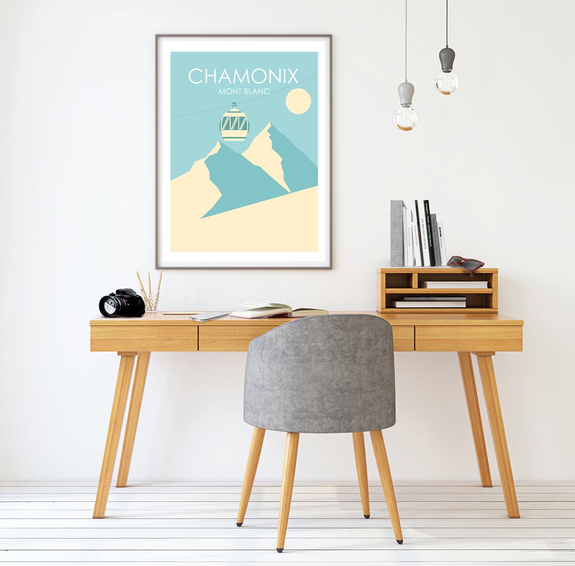 Chamonix Poster Chamonix Mont Blanc Wall Art Chamonix Wall | Etsy