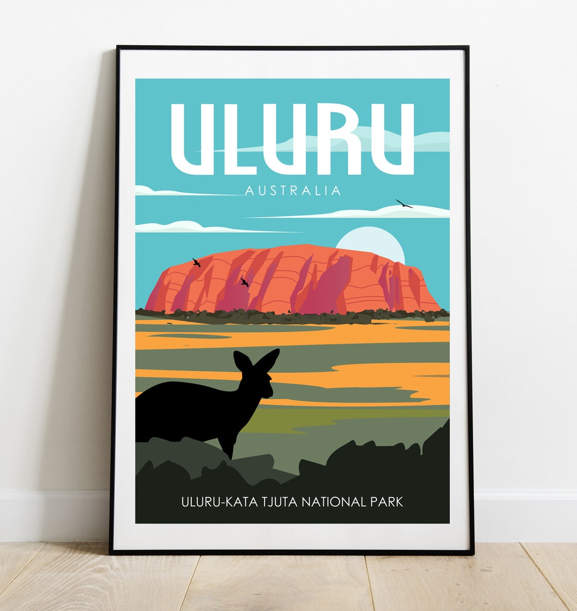 Uluru Travel Poster Ayers Rock Travel Poster Australia Wall - Etsy