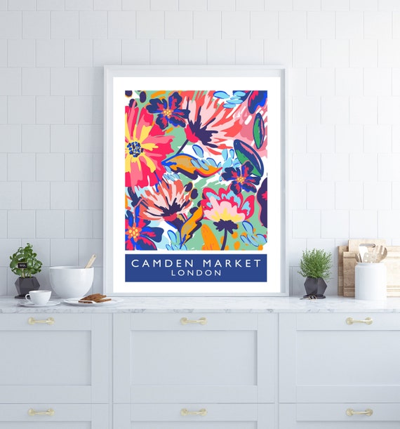 Camden Market Poster Flower Market Poster Camden Poster - Etsy