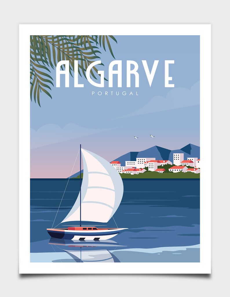 Algarve Poster Algarve Wall Art Portugal Travel Poster - Etsy