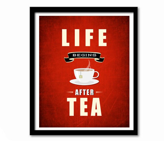 Tea Poster Kitchen Print Kitchen Decor Tea Print Kitchen | Etsy