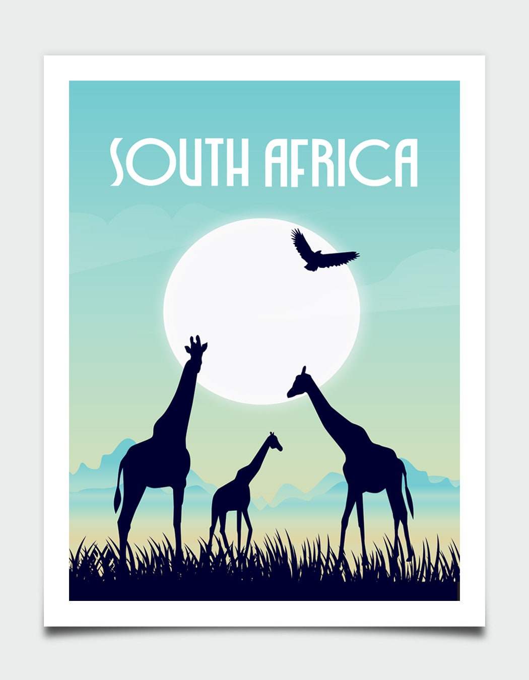 South Africa Poster South Africa Travel Poster Africa | Etsy