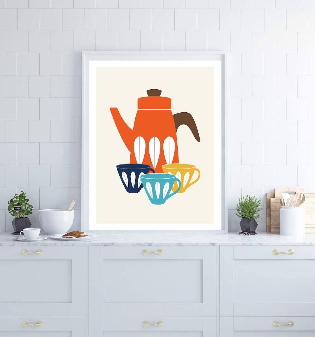 Coffee Poster, Retro Kitchen Wall Art, Kitchen Wall Art, Tea Poster ...