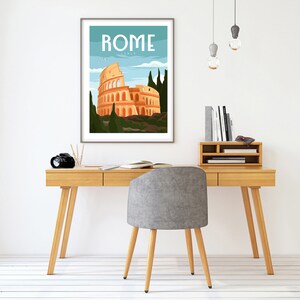 Rome Poster, Rome Travel Poster, Italy Poster, Retro Poster, Retro ...