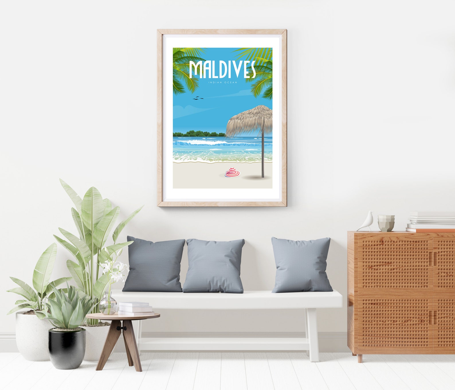 Maldives Poster Maldives Travel Poster Maldives Wall Art - Etsy