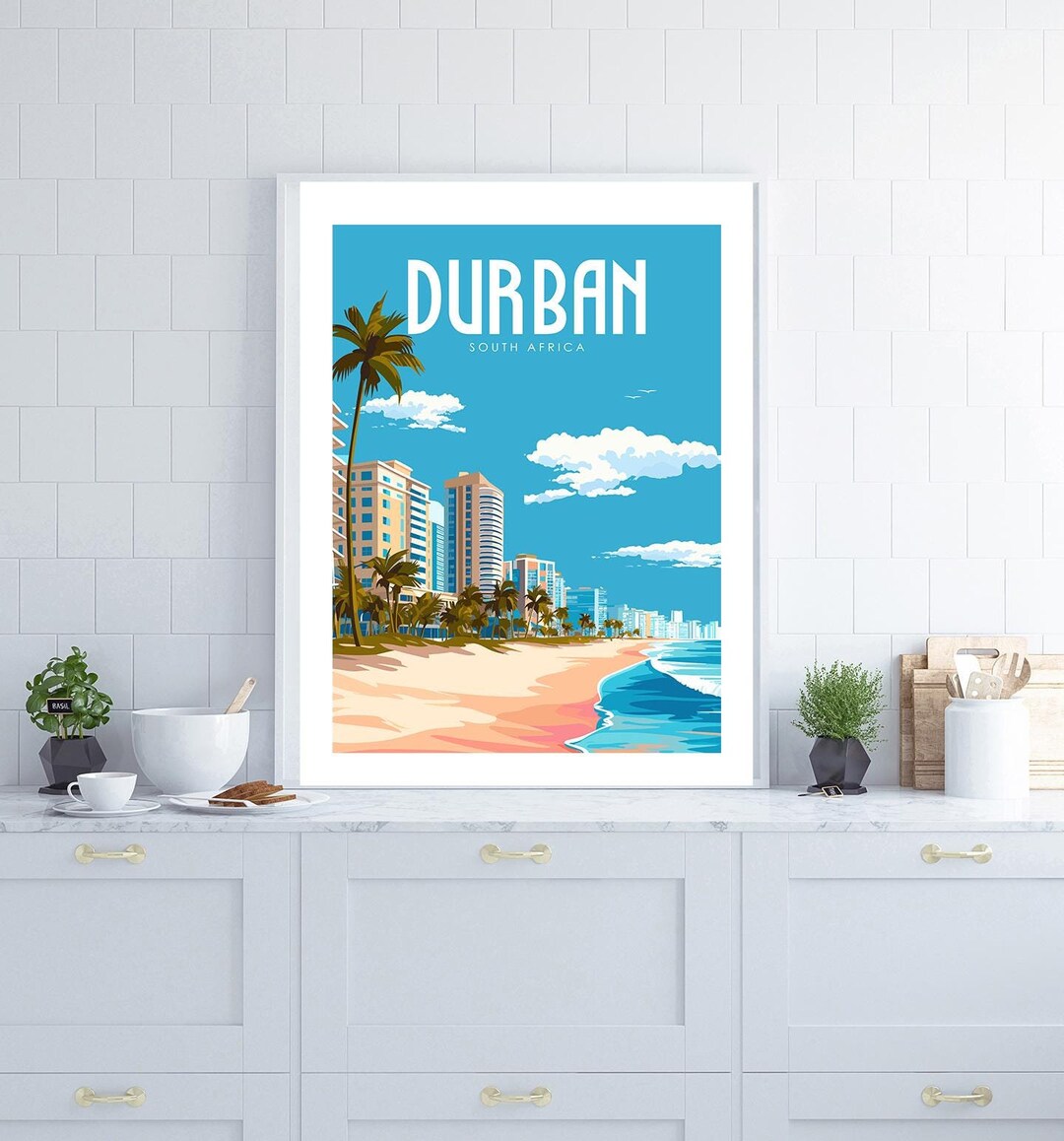 Durban Print, South Africa Poster, Durban Wall Art, Travel Poster, Art ...