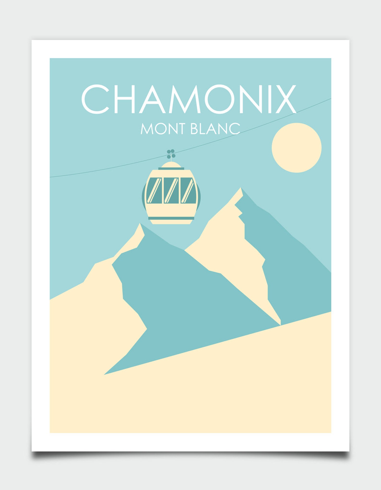 Chamonix Poster Chamonix Mont Blanc Wall Art Chamonix Wall - Etsy
