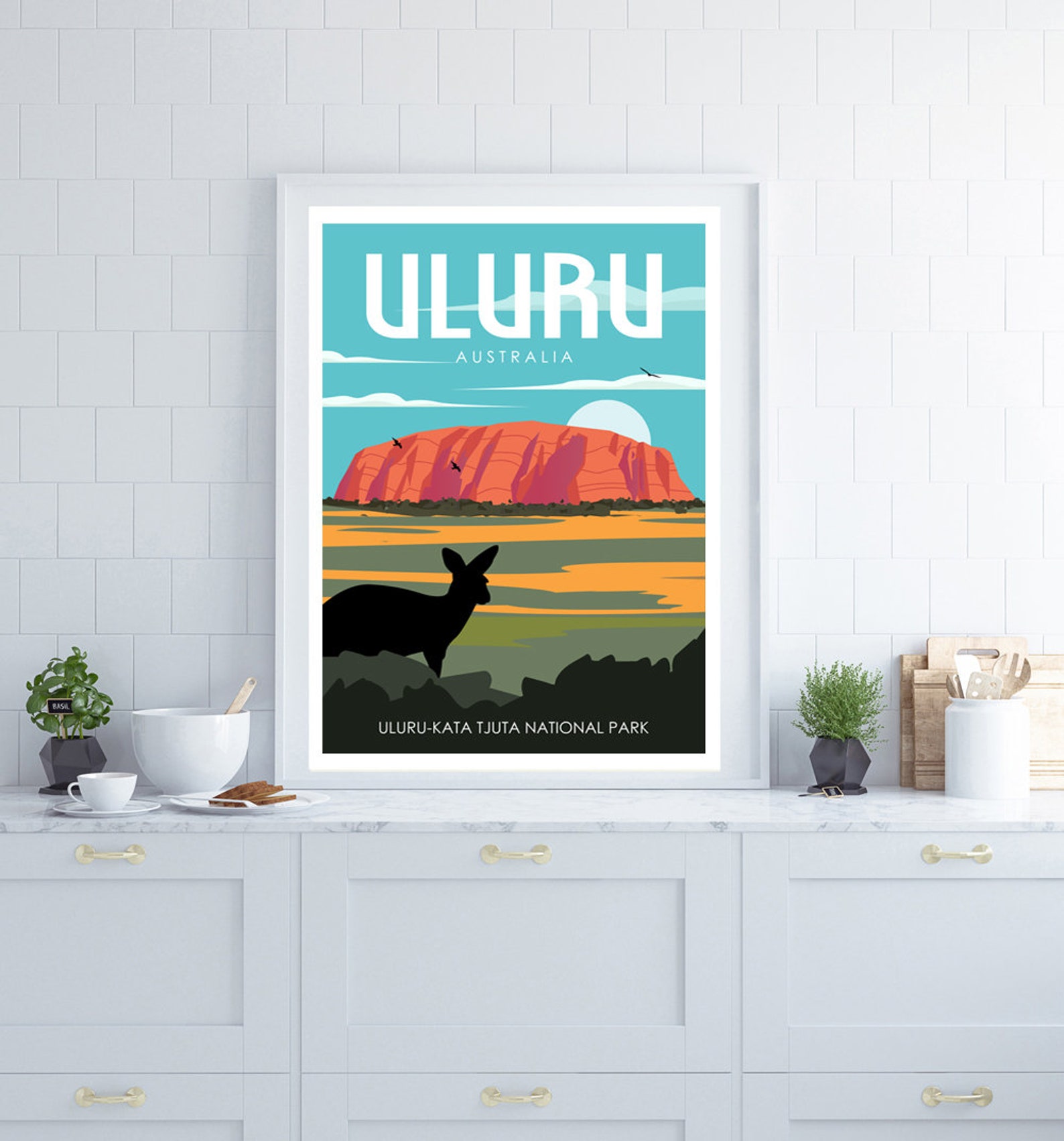 Uluru Travel Poster, Ayers Rock Travel Poster, Australia Wall Art ...
