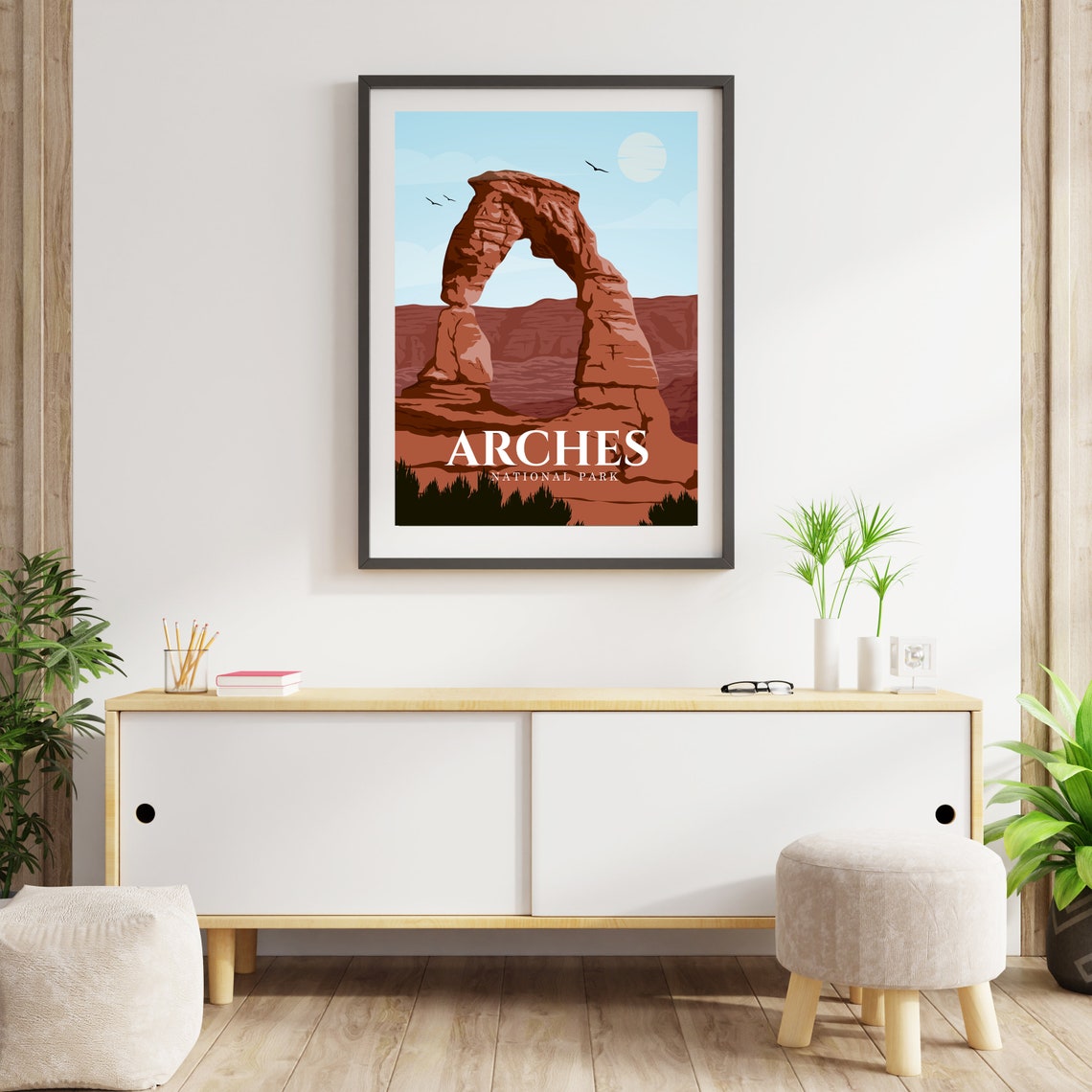 Utah Travel Poster Arches National Park Poster National Park | Etsy