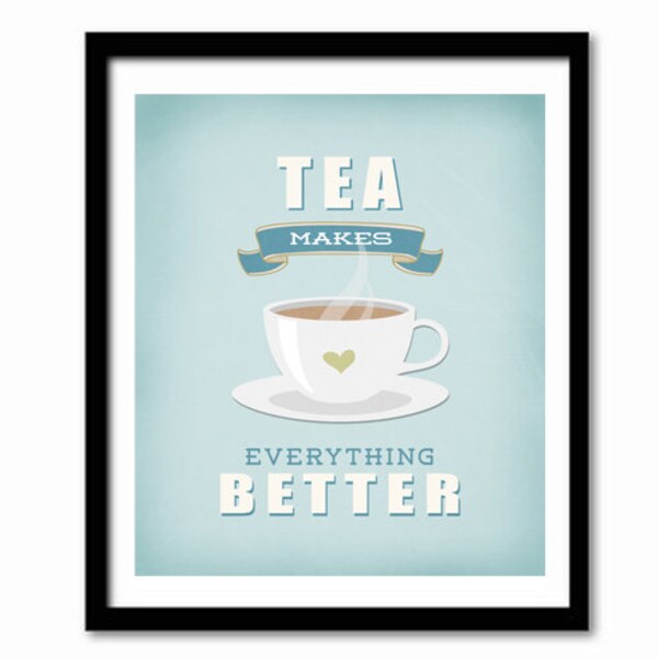 Tea Quote Print - Etsy