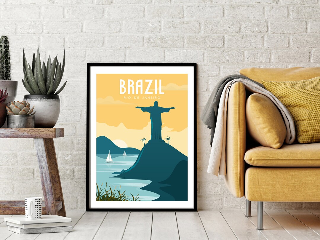 Brazil Travel Poster, Brazil Wall Art, Rio De Janeiro Poster, Rio De ...