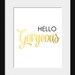 Hello Gorgeous-home Decor-glamorous Print-girly Art-gold - Etsy