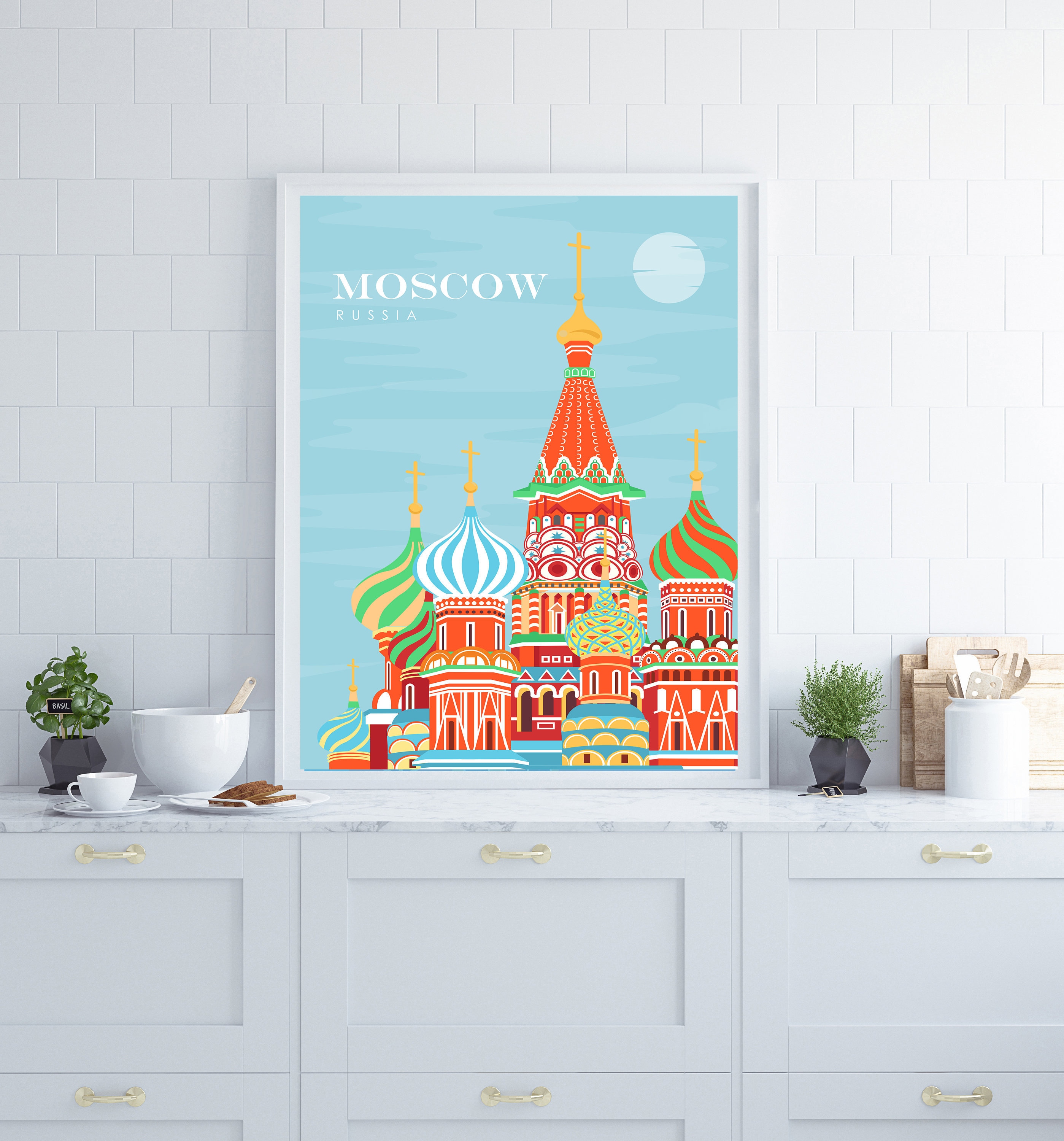 Moscow Travel Poster Russia Travel Poster Moscow Poster | Etsy