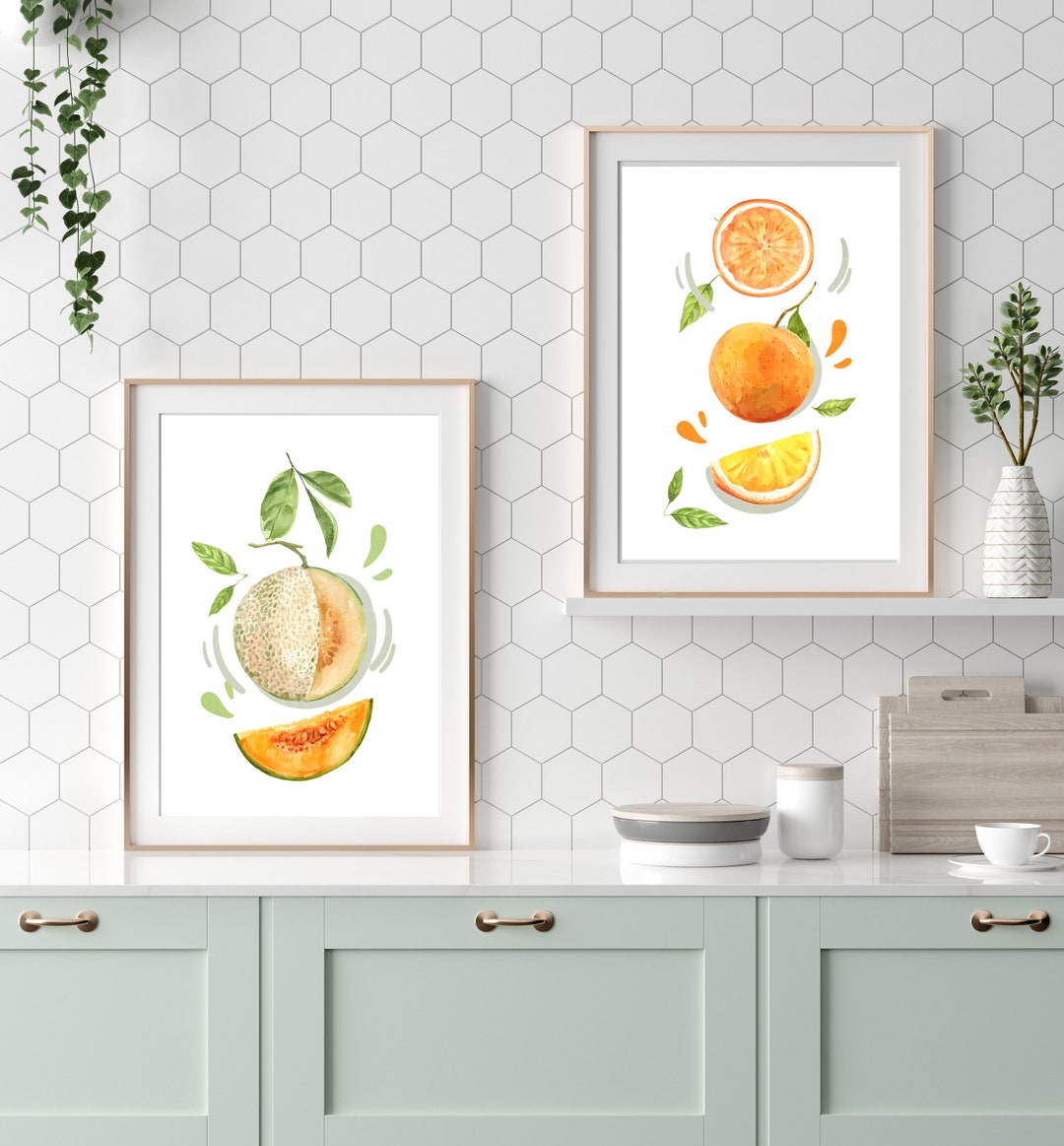 Kitchen Decor, Set of Two Prints, Kitchen Wall Art, Wall Art Kitchen ...