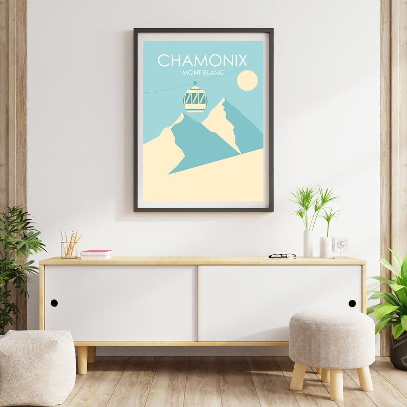 Chamonix Poster Chamonix Mont Blanc Wall Art Chamonix Wall - Etsy