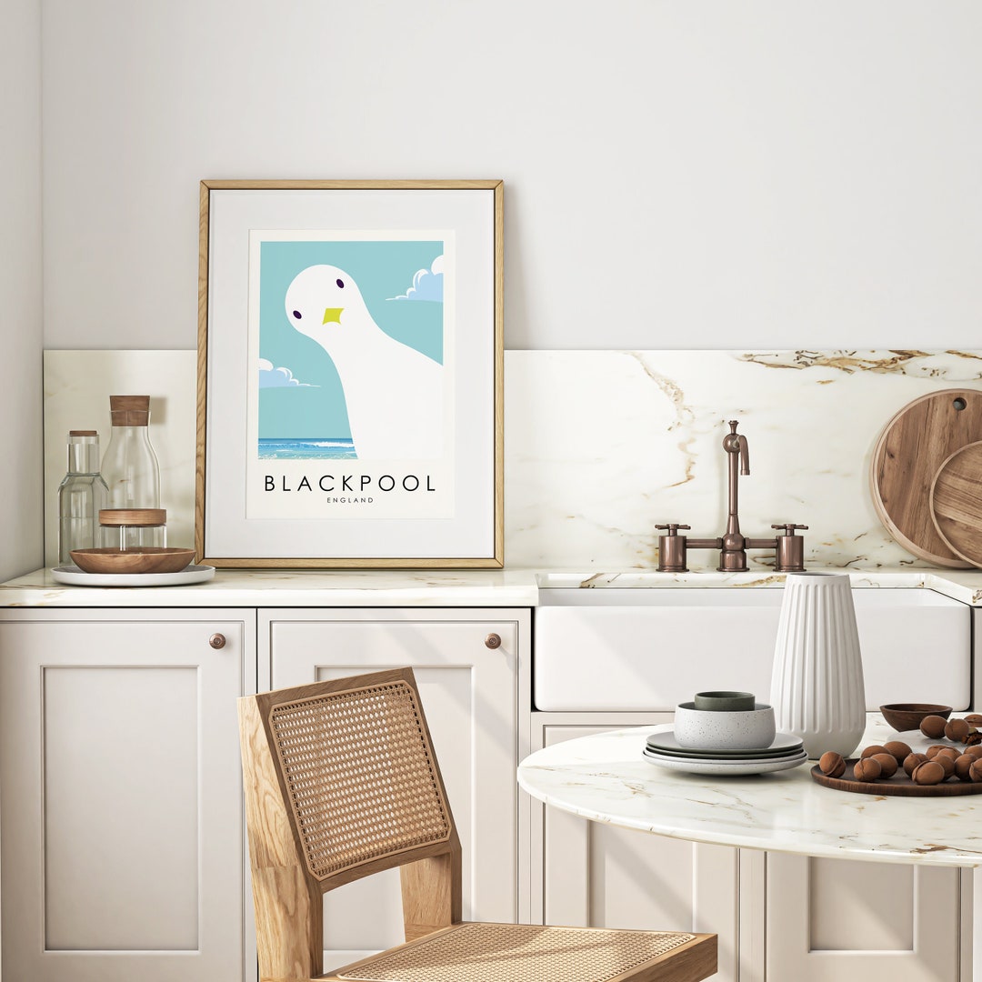 Blackpool Poster, Gift Blackpool, Travel Wall Art, Travel Poster ...