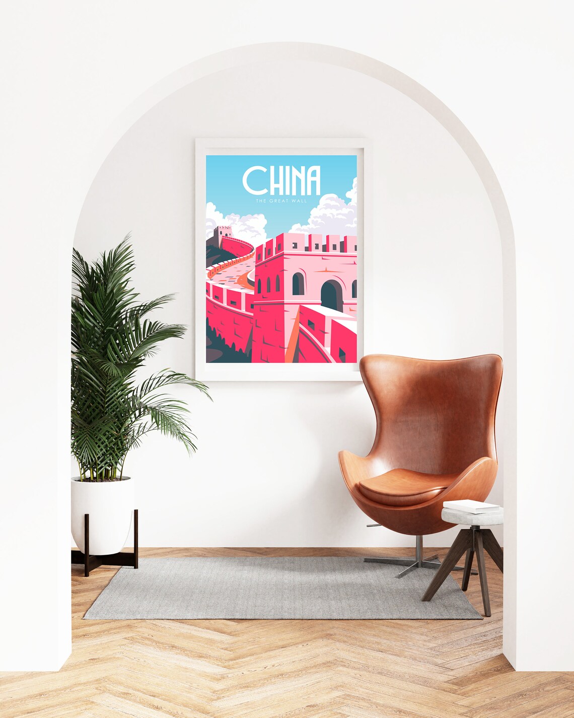 China Poster, China Wall Art, Great Wall of China Art, Travel Poster ...