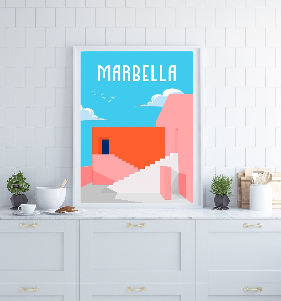 Marbella Poster, Spain Poster, Spanish Wall Art, Travel Poster ...