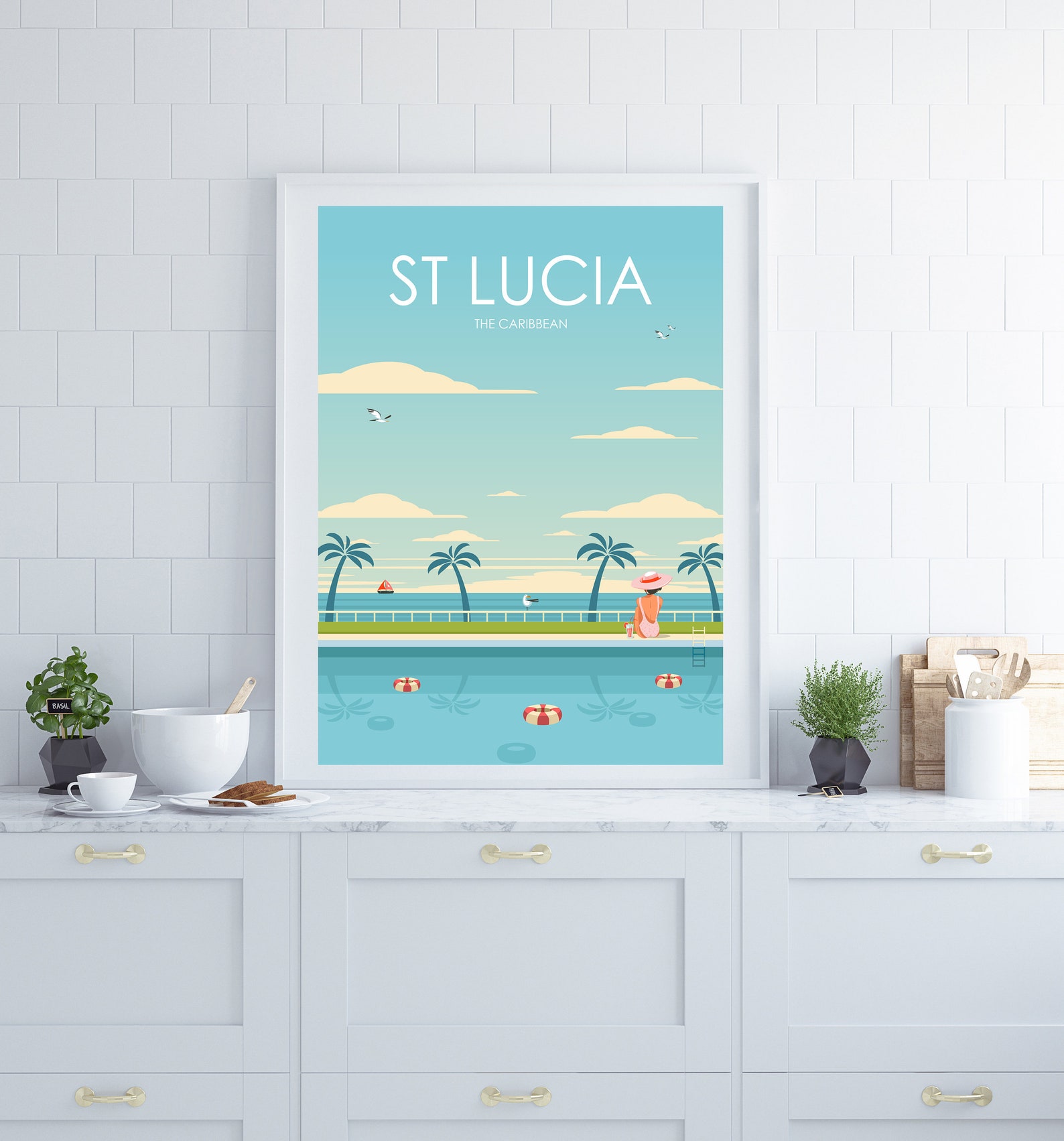 St Lucia Travel Poster St Lucia Wall Art St Lucia Gift - Etsy