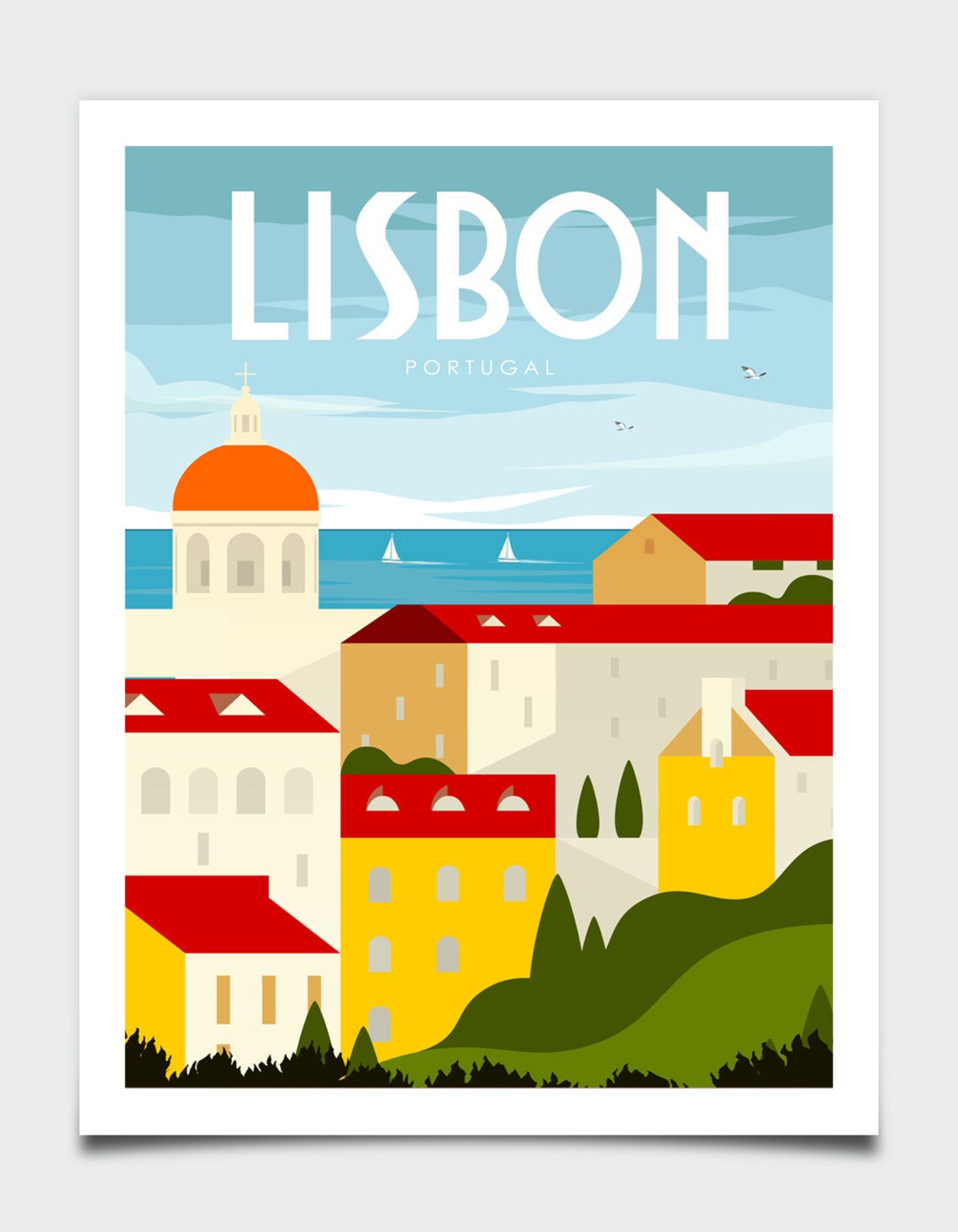 Lisbon Poster, Lisbon Travel Poster, Portugal Travel Poster, Portugal ...