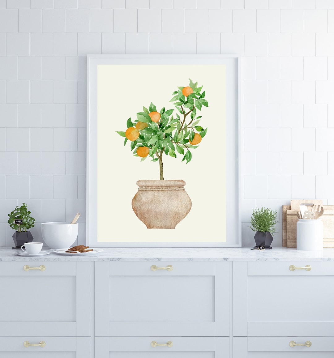 Botanical Wall Art, Kitchen Wall Art, Plant Poster, Fruit Poster ...