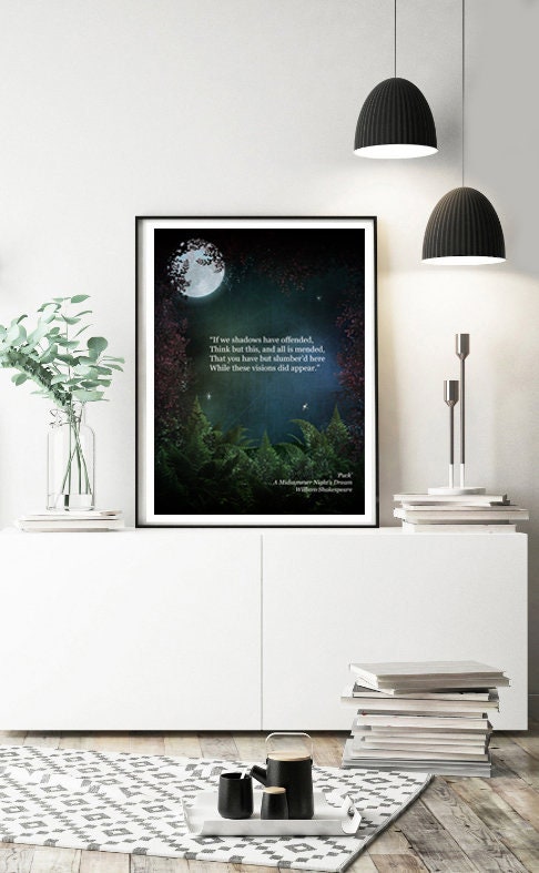 A Midsummer Night's Dream Shakespeare Poster Shakespeare - Etsy