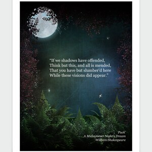 A Midsummer Night's Dream, Shakespeare Poster, Shakespeare Quote ...