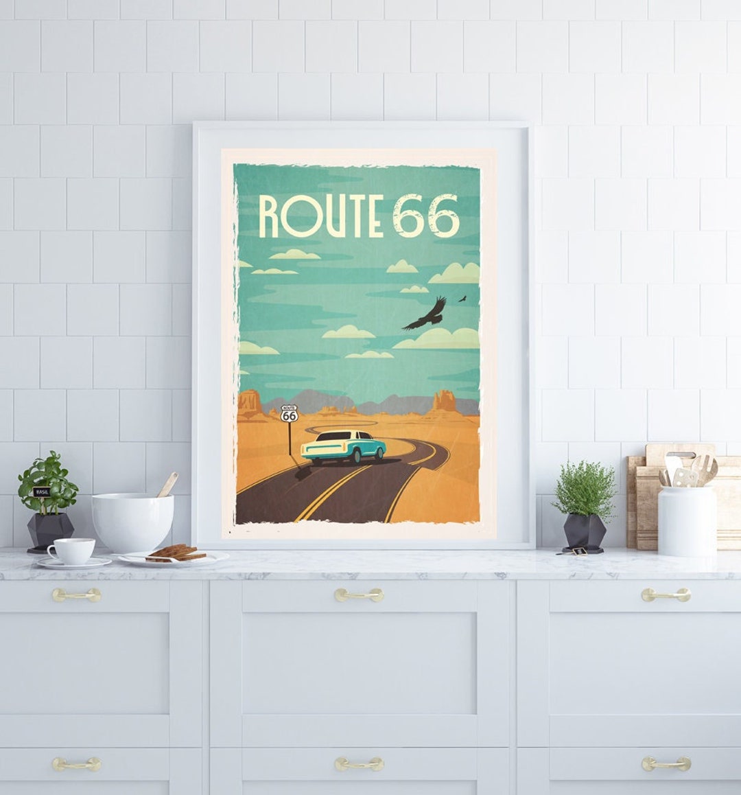 Route 66 Wall Art, Travel Wall Art, Arizona Poster, Route 66 Poster ...