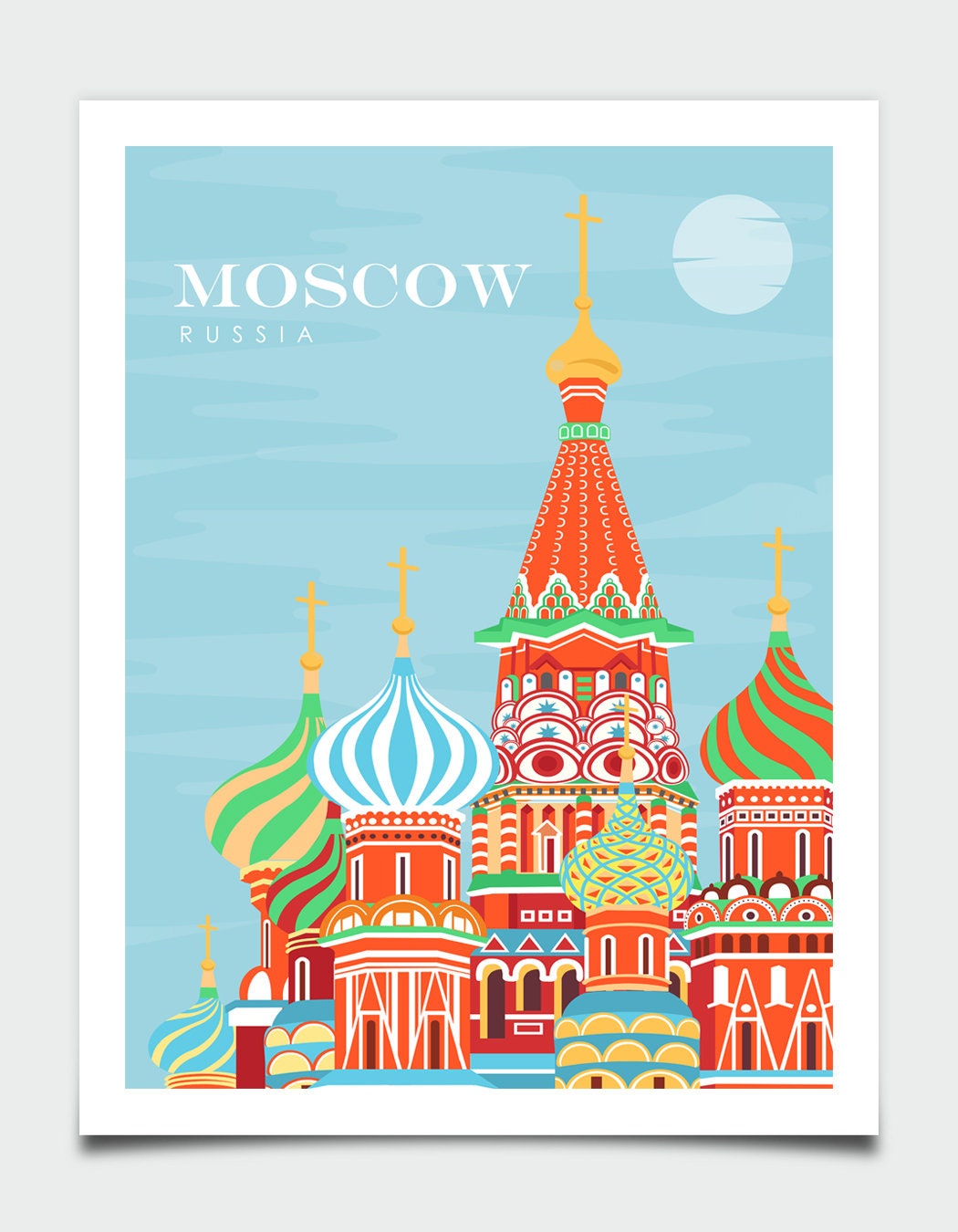Moscow Travel Poster Russia Travel Poster Moscow Poster | Etsy