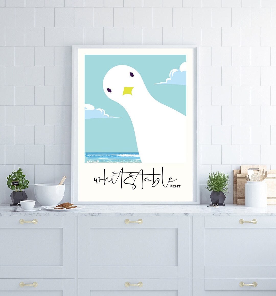 Whitstable Poster, Whitstable Kent, Whitstable Gift, Whitstable Travel ...
