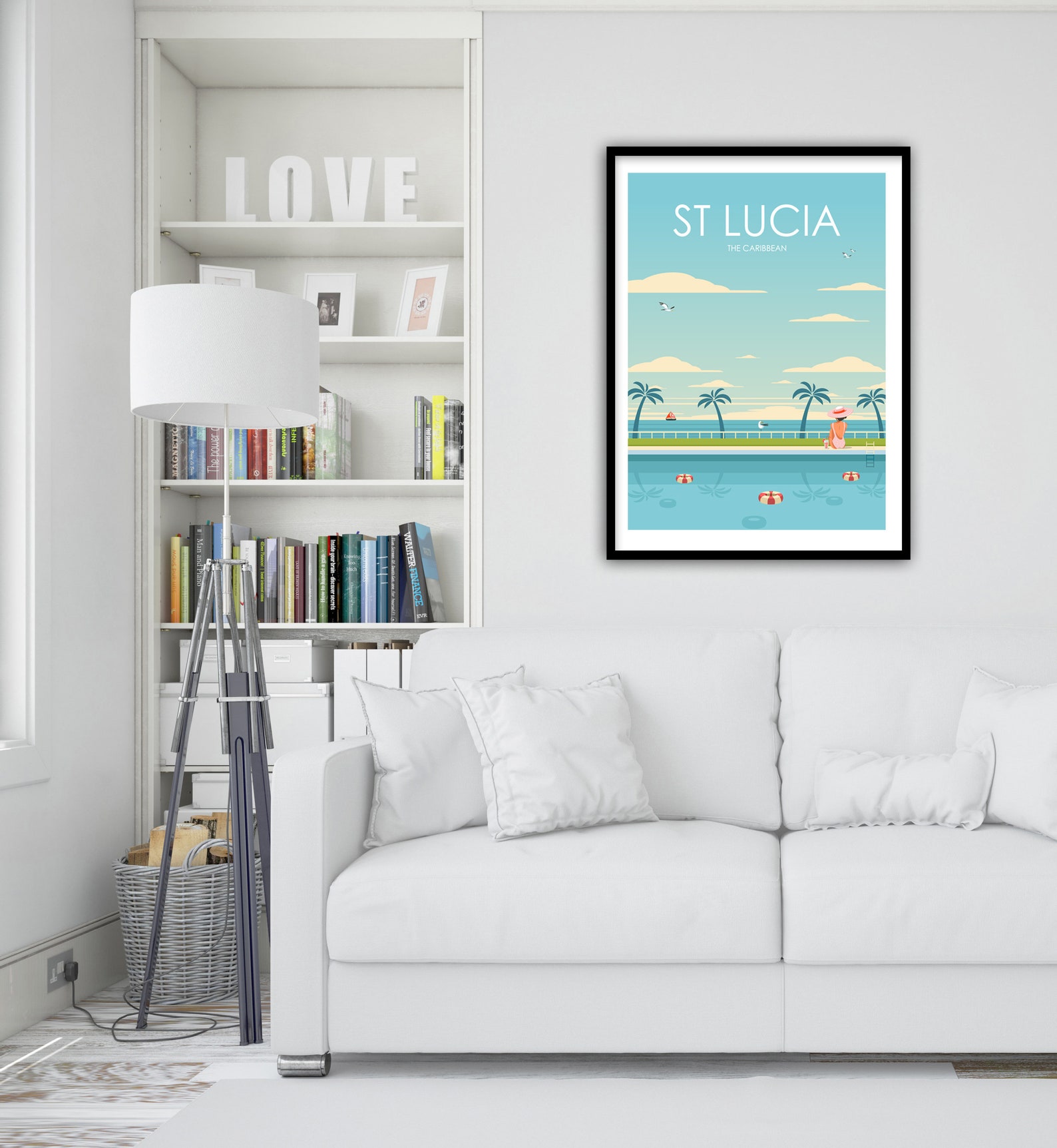 St Lucia Travel Poster St Lucia Wall Art St Lucia Gift - Etsy
