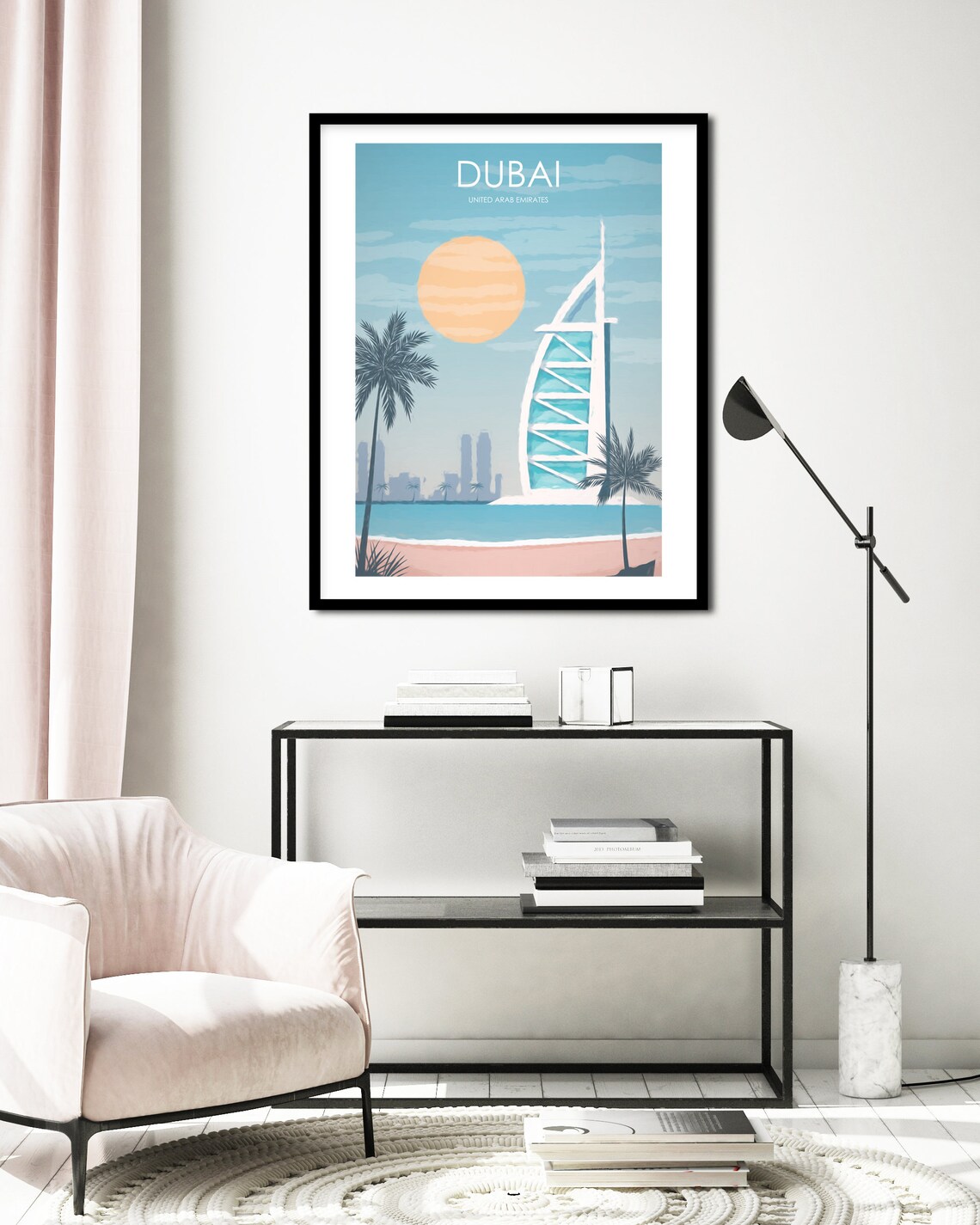 Retro Dubai Travel Print Dubai Poster Saudi Arabia Poster - Etsy