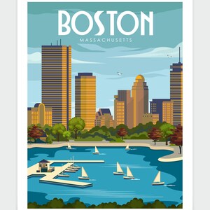 Boston Print, Boston Poster, Massachusetts Print, Boston Wall Art ...