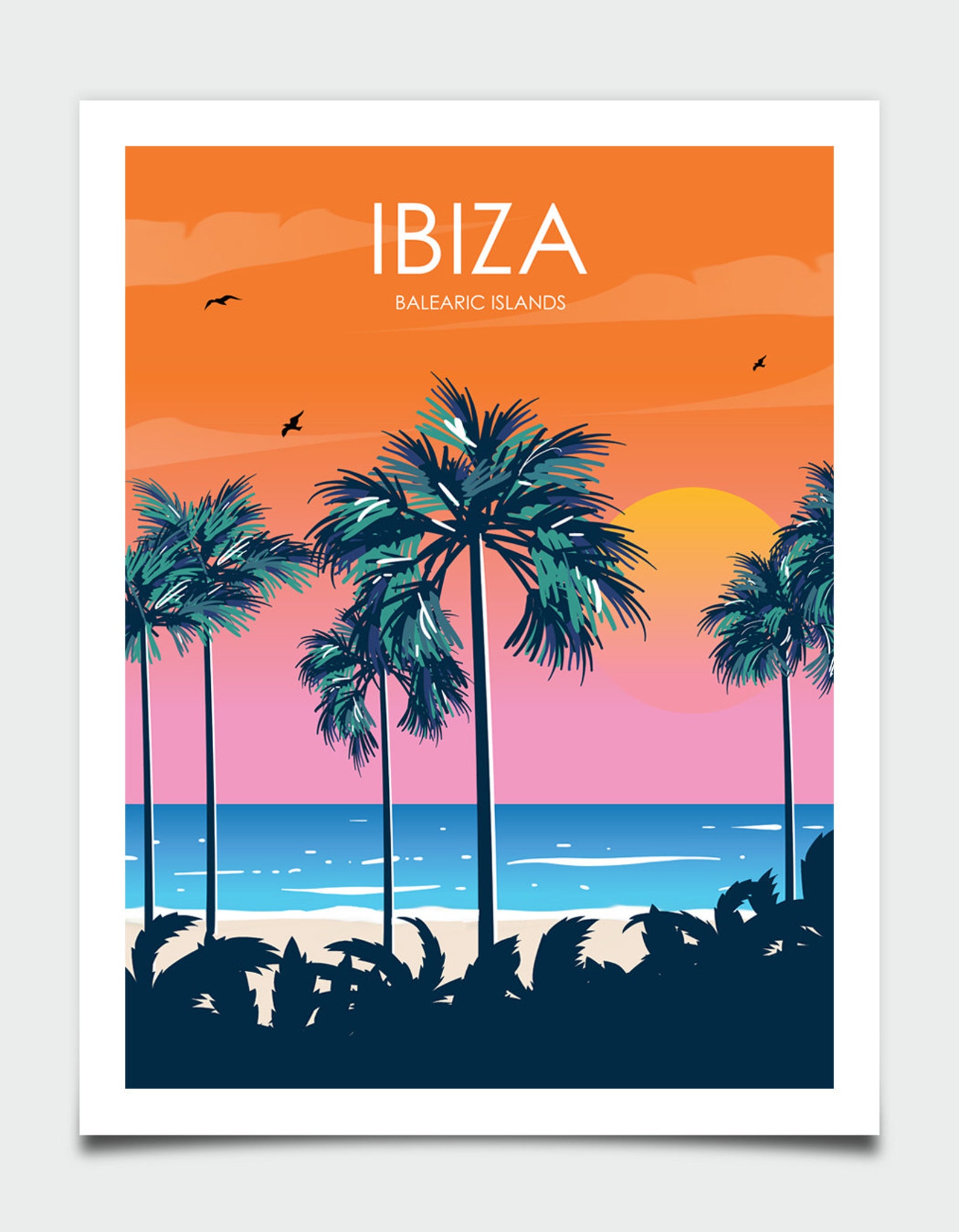 Ibiza Travel Poster Retro Travel Poster Travel Poster - Etsy