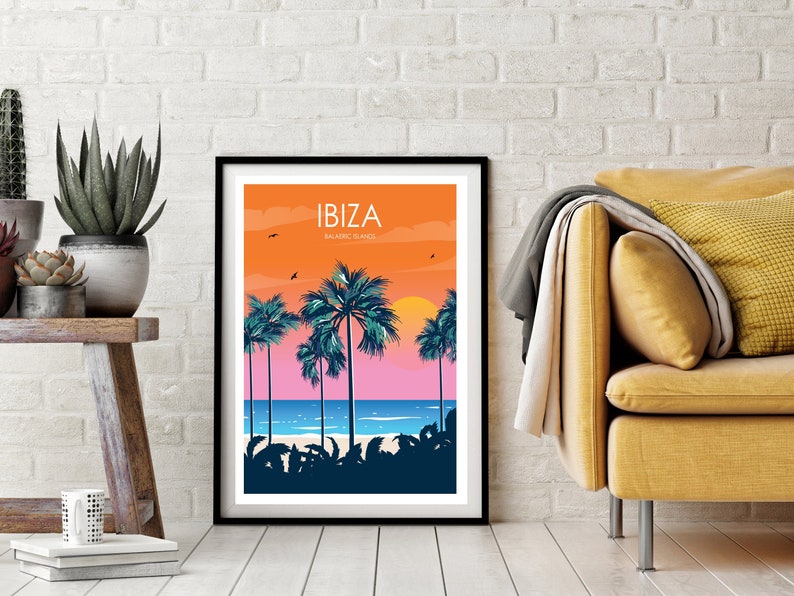 Ibiza Travel Poster Retro Travel Poster Travel Poster | Etsy UK