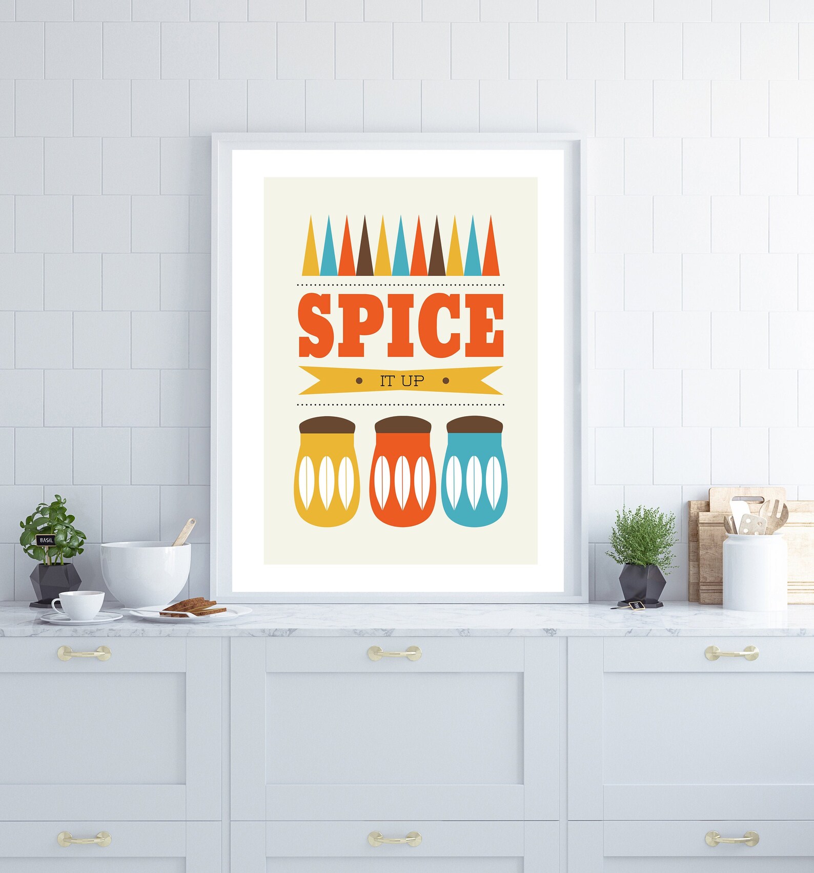Retro Kitchen Wall Art Kitchen Wall Art Mid Century Modern - Etsy UK